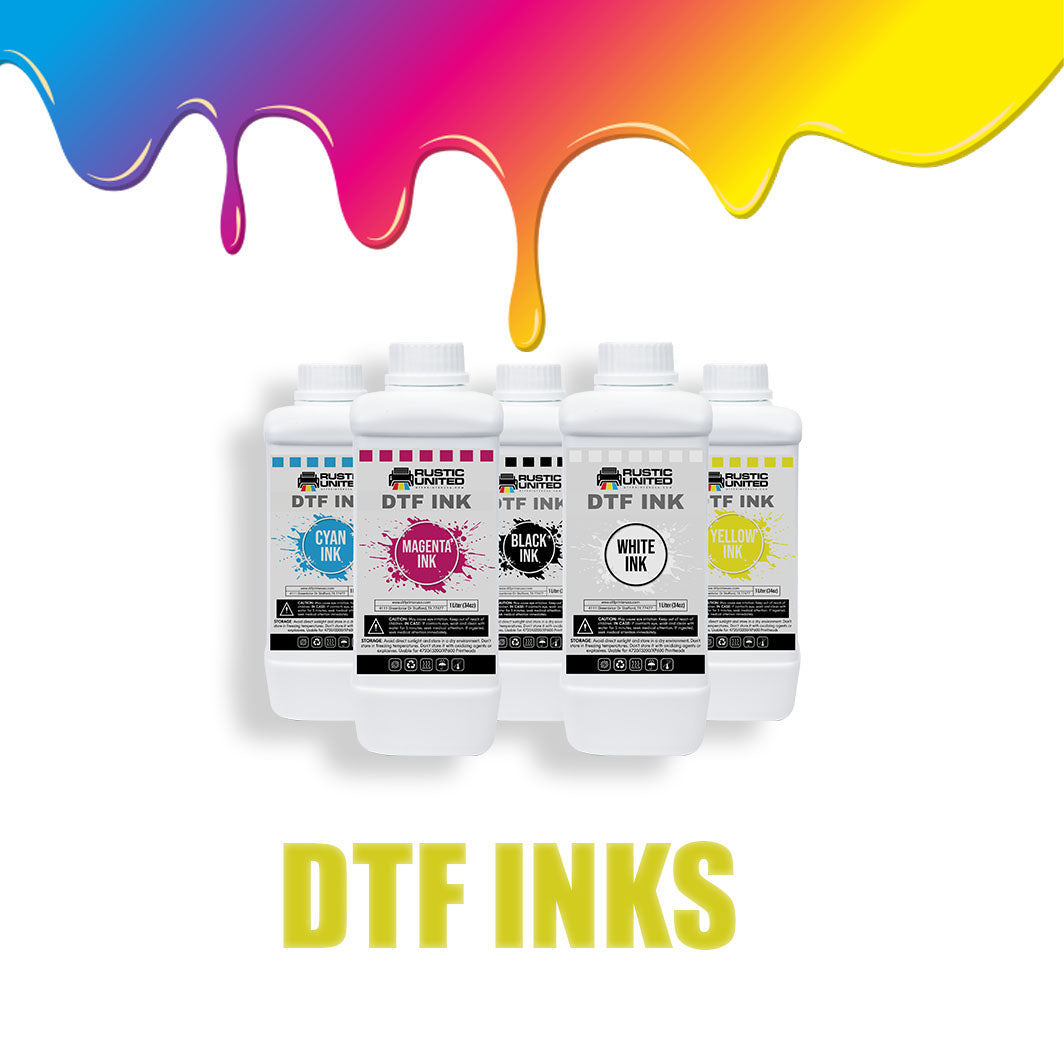 DTF Ink | White, CMYK & Complete Sets | DTF Printer USA